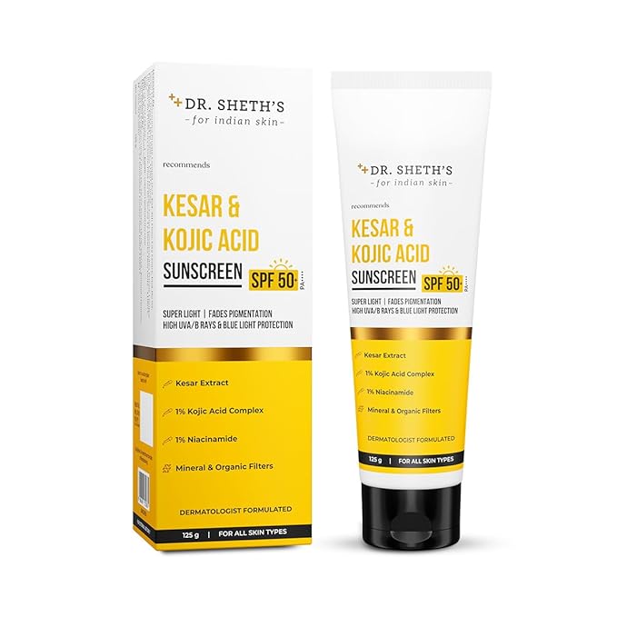 Dr. Sheth's Kesar & Kojic Acid Sunscreen - Ethnic Khazana