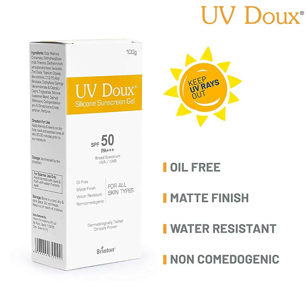 Brinton UV Doux Silicone Sunscreen Gel For Face & Body with SPF 50 PA ...